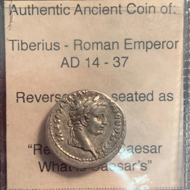Matthew 22:21 "Render unto Caesar" Tiberius Tribute Penny – Cybercoins.net